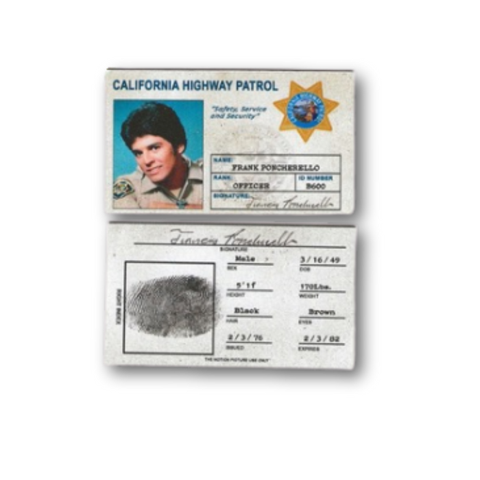 Ponch CHP ID card – Erik Estrada
